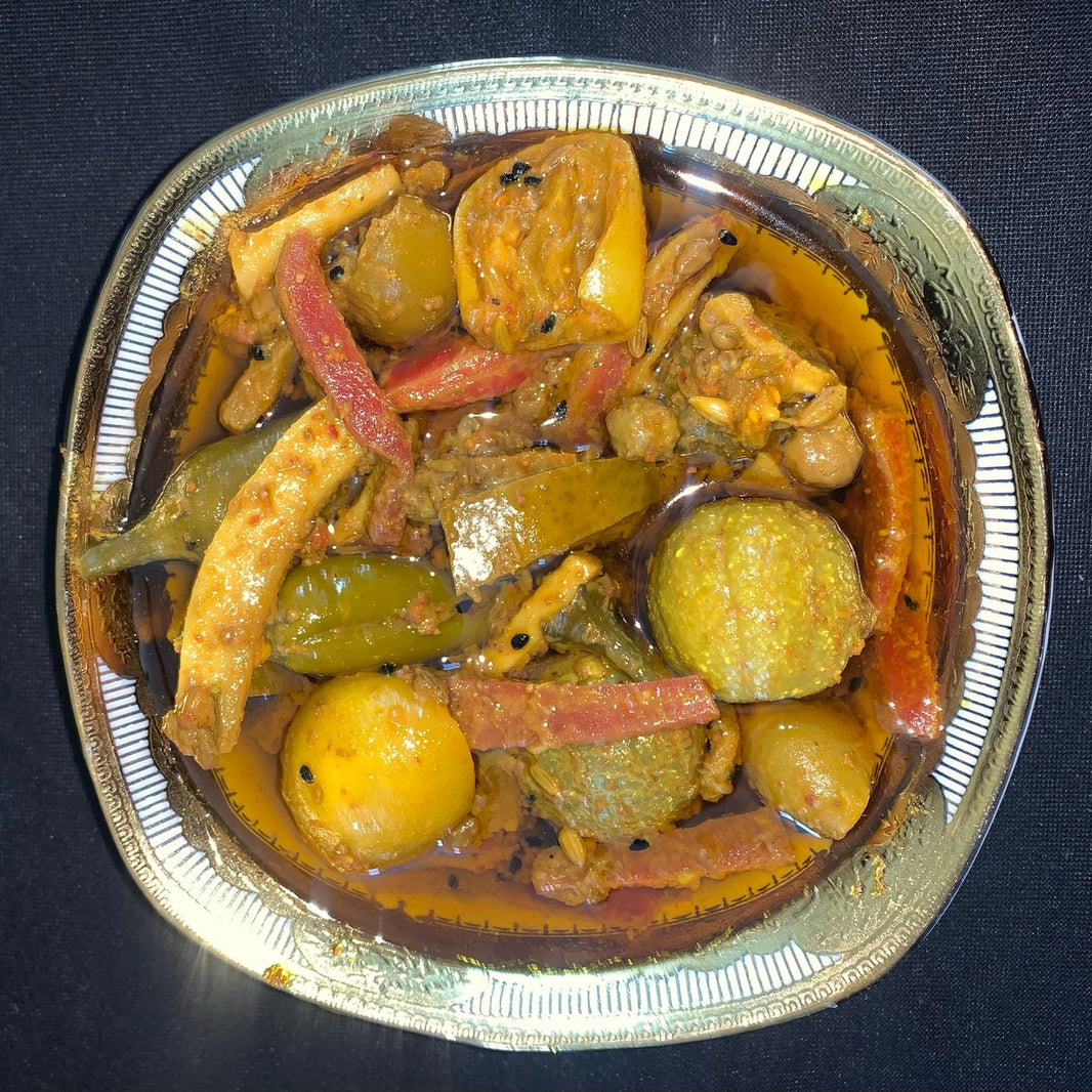 Homemade Mix Achar In Jar Box